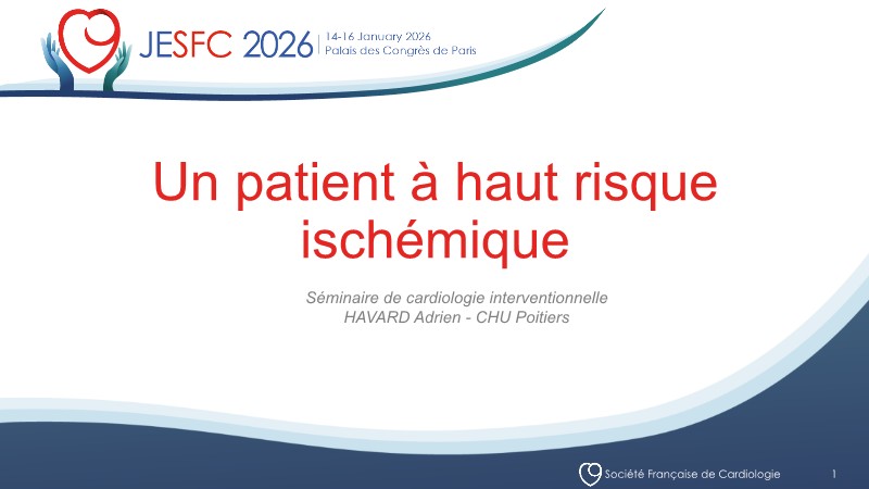 Un patient à haut risque ischémique - | Cardio-online